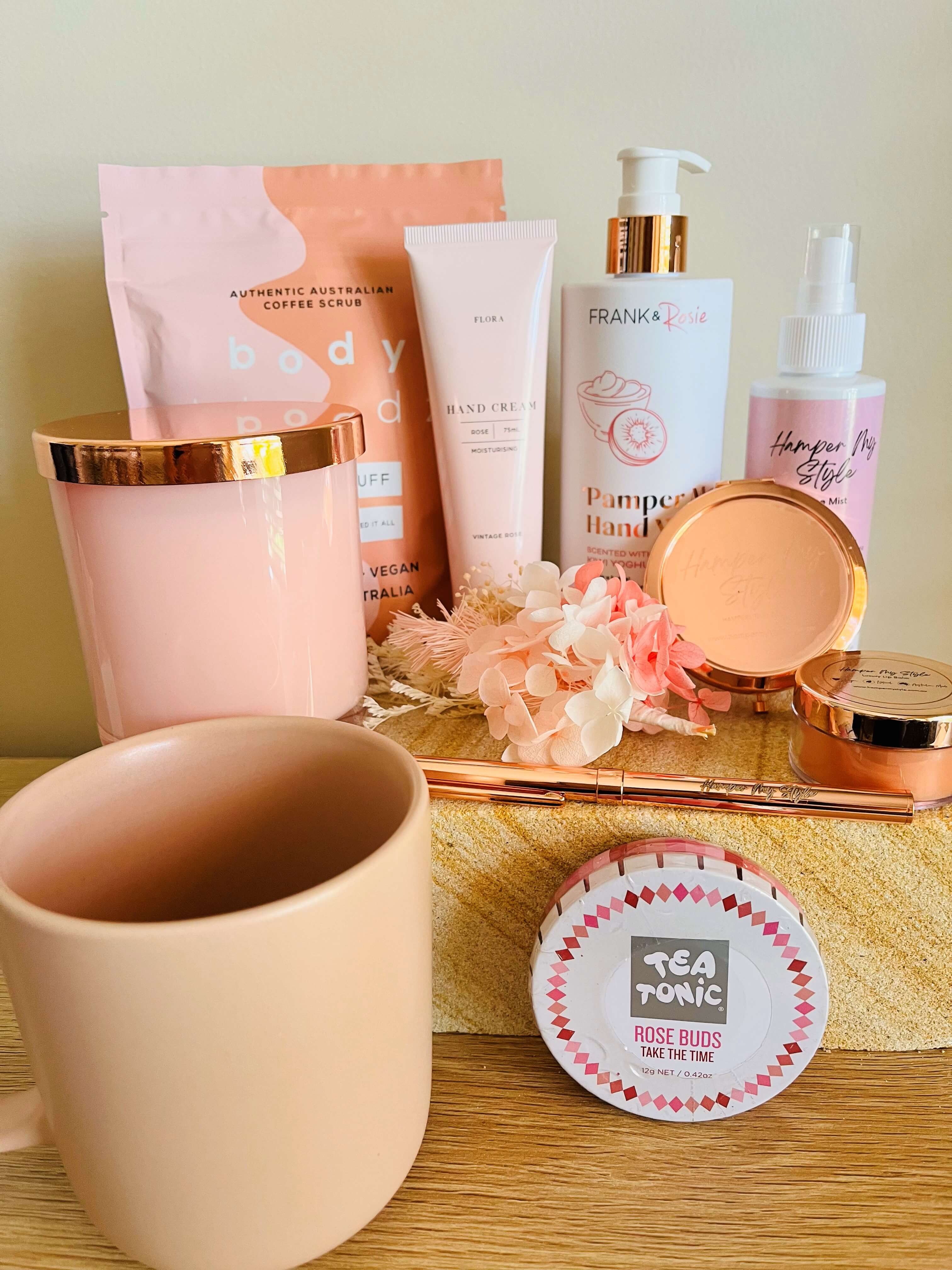Affordable Luxury Rose and Rose Gold Gift Hamper for Her